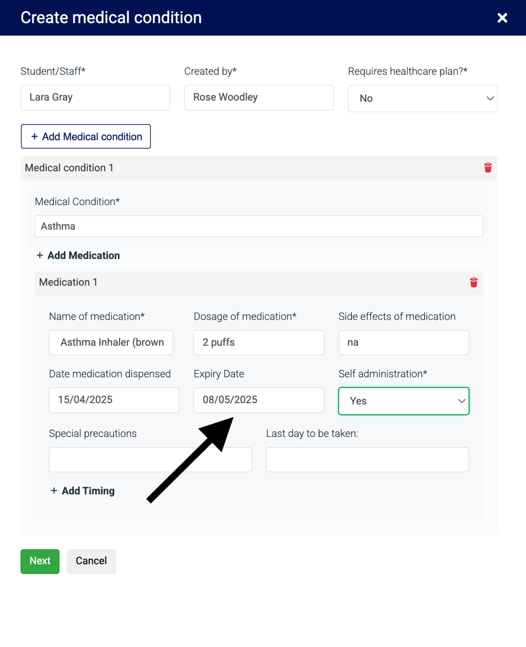 How to link Medical Conditions and Medication together