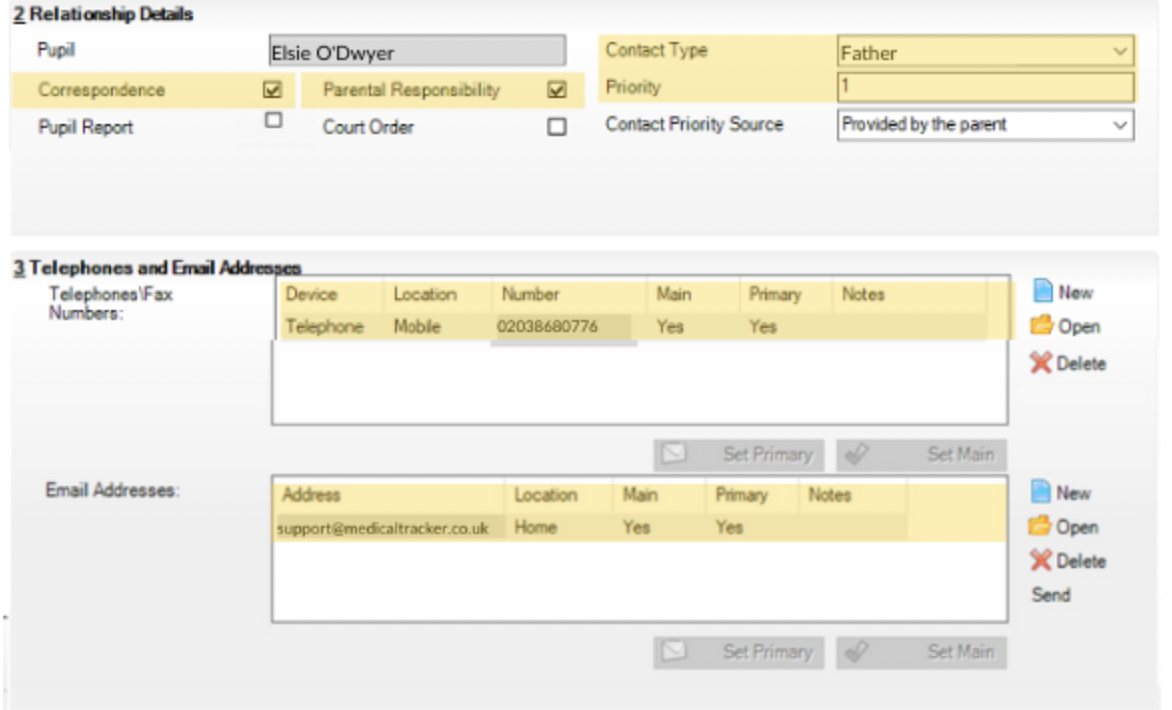Missing Emergency Contact Details