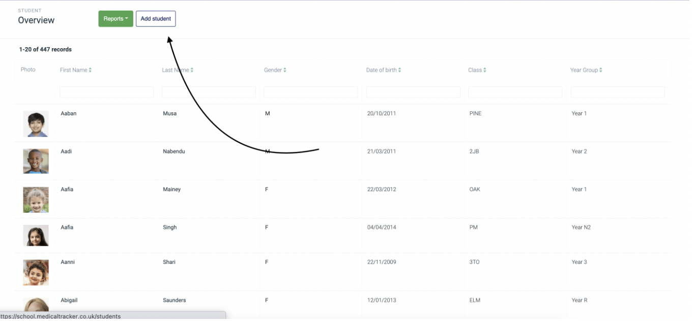 Manually adding students for non-school establishments
