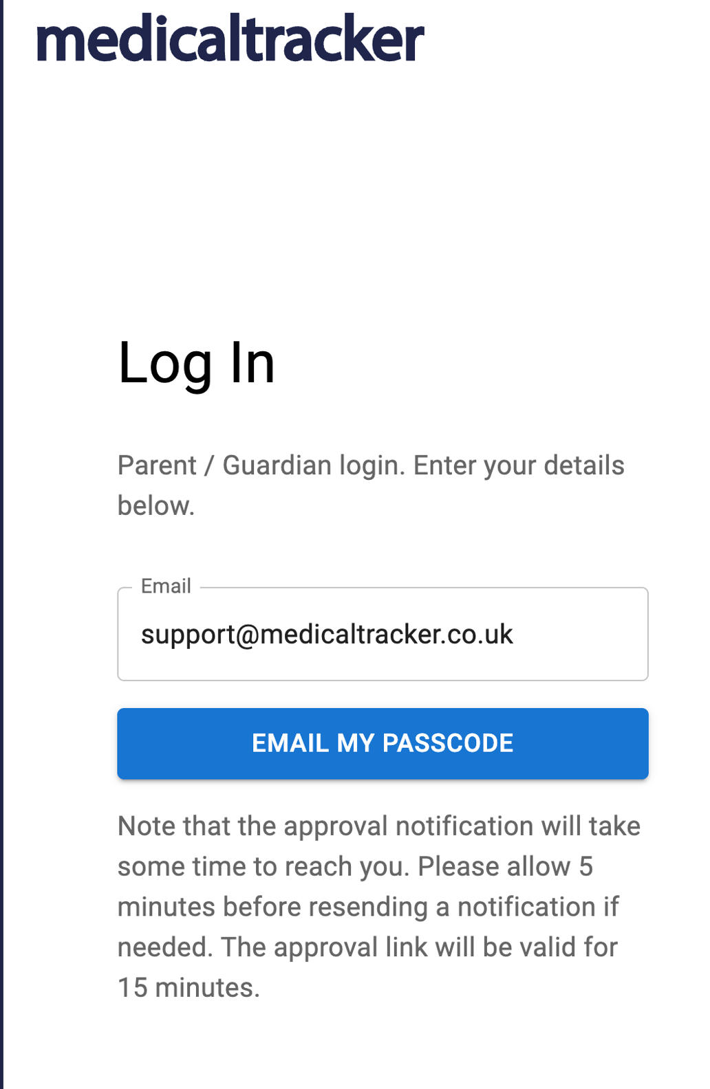 Parental Approval (what the parent can see)