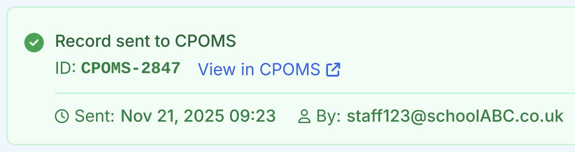 Overview of the CPOMS x Medical Tracker integration