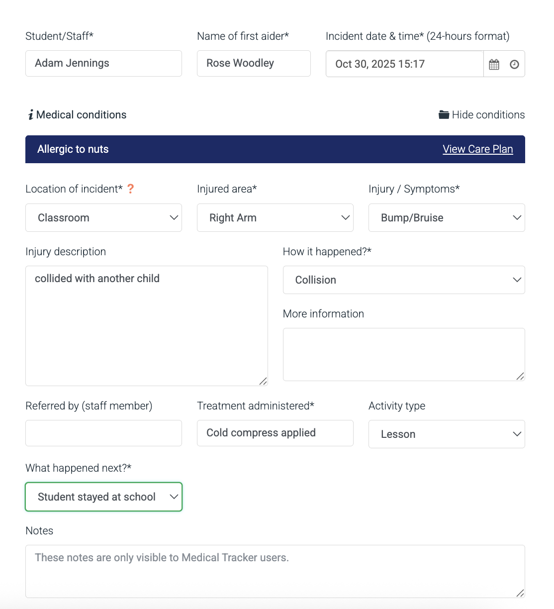 How to add a new incident