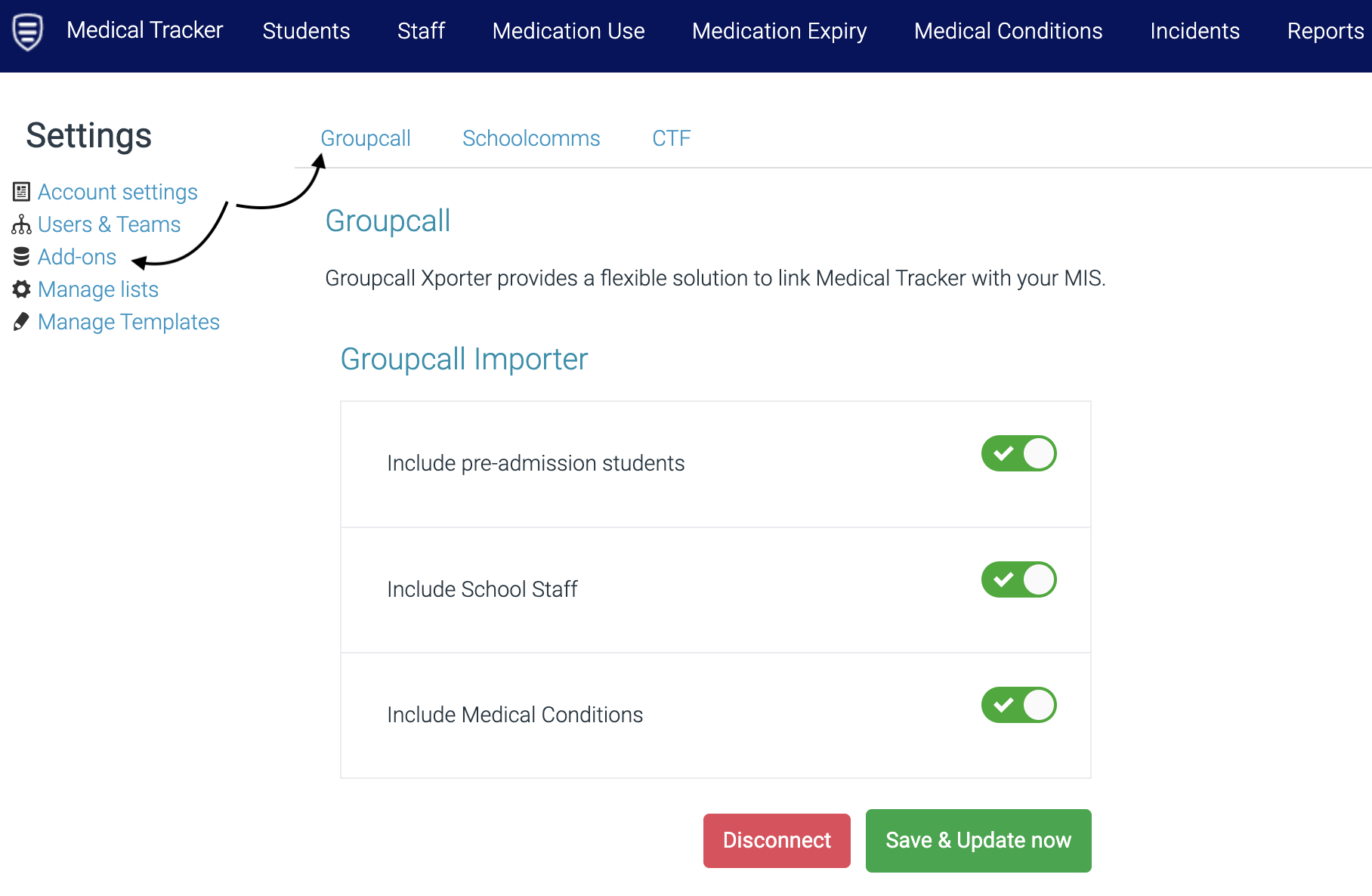 Importing data into Medical Tracker