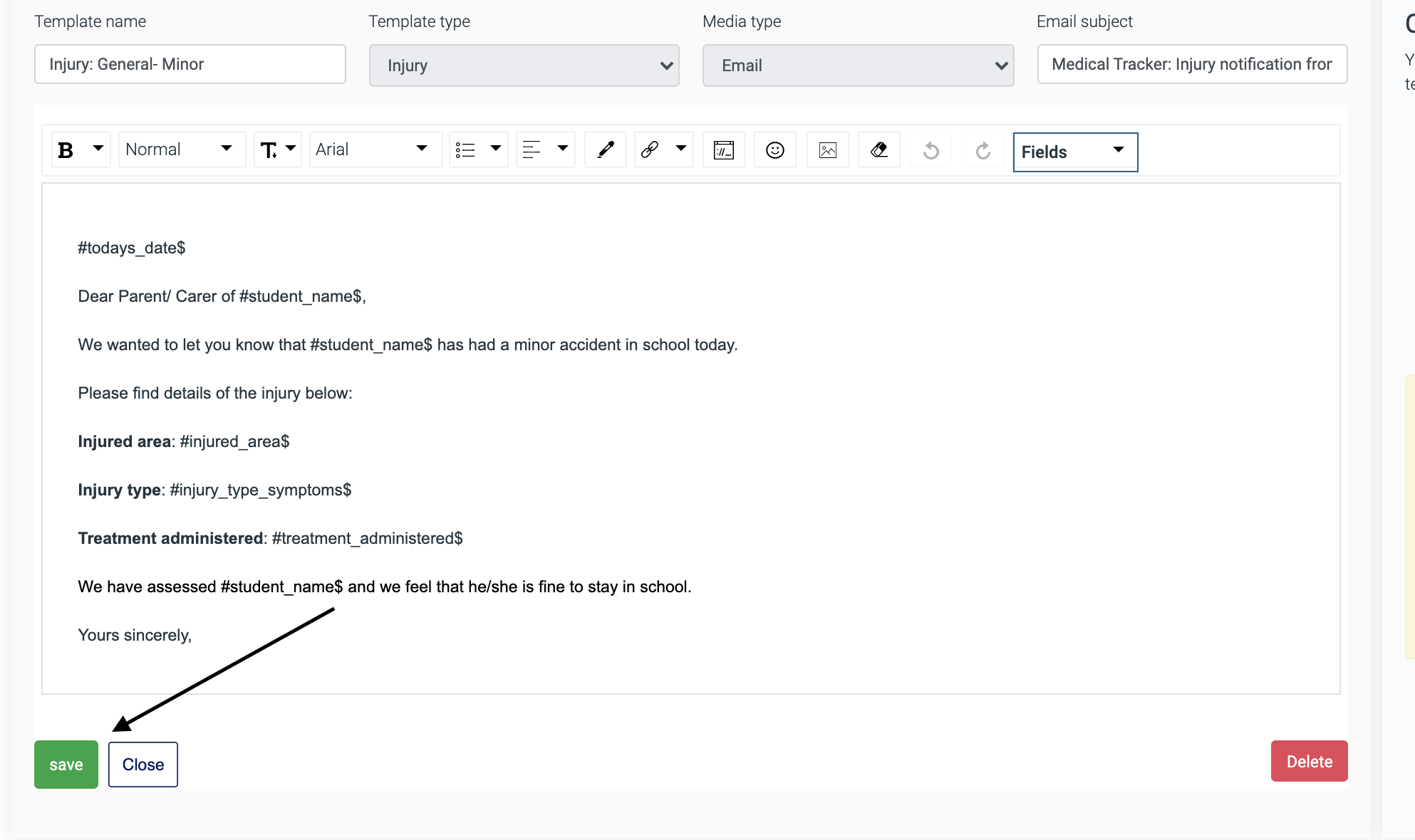 Step 3: Editing and creating new letter and email templates